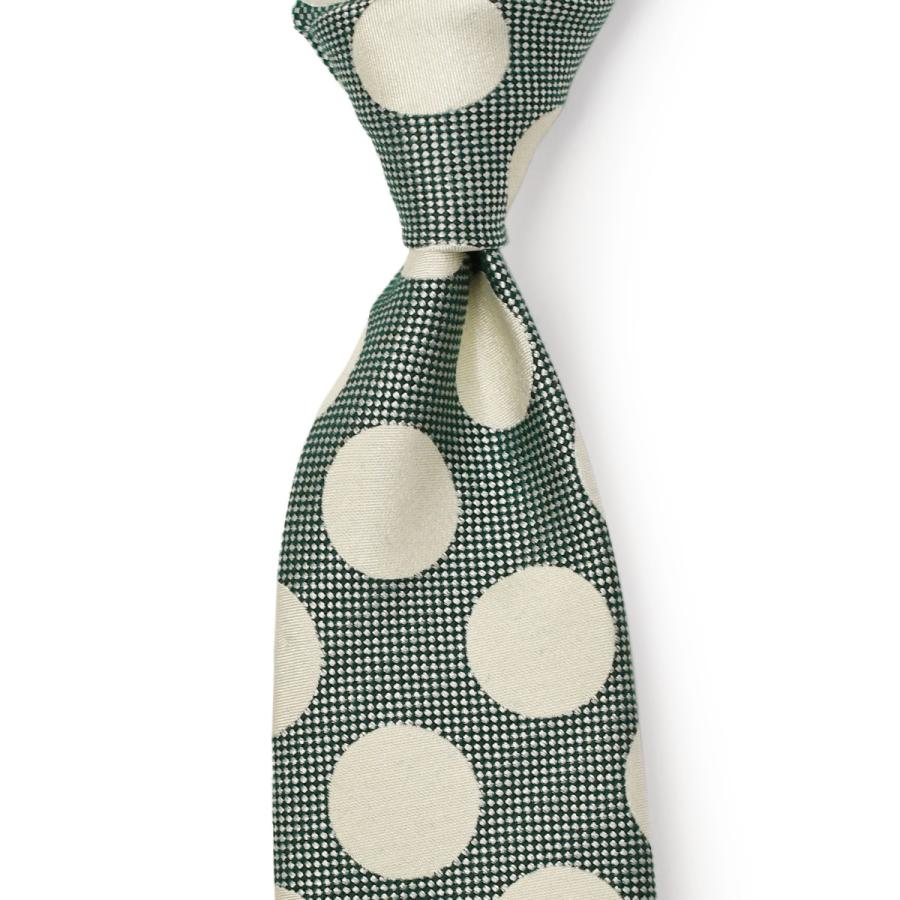 FRANCO BASSI【フランコバッシ】ネクタイ M31 4 シルク コットン コインドット ティールグリーン×ホワイト : bassi019046blu : CINQUE CLASSICO ...