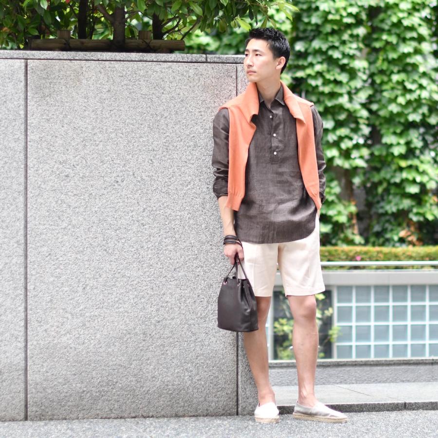 DEVORE Incipit【デヴォレ インチピット】ワンプリーツ イージーショーツ D155 G049 TC850 リネン コットン ストレッチ ピンク :devore018009pin ...