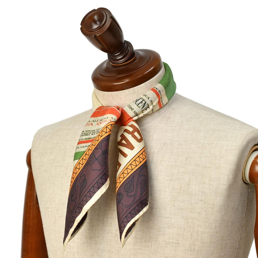 Spacca Neapolis【スパッカネアポリス】スカーフ/ネッカチーフ AQUA シルク プリント ボルドー×オレンジ : CINQUE CLASSICO - 通販 - Yahoo!ショッピング