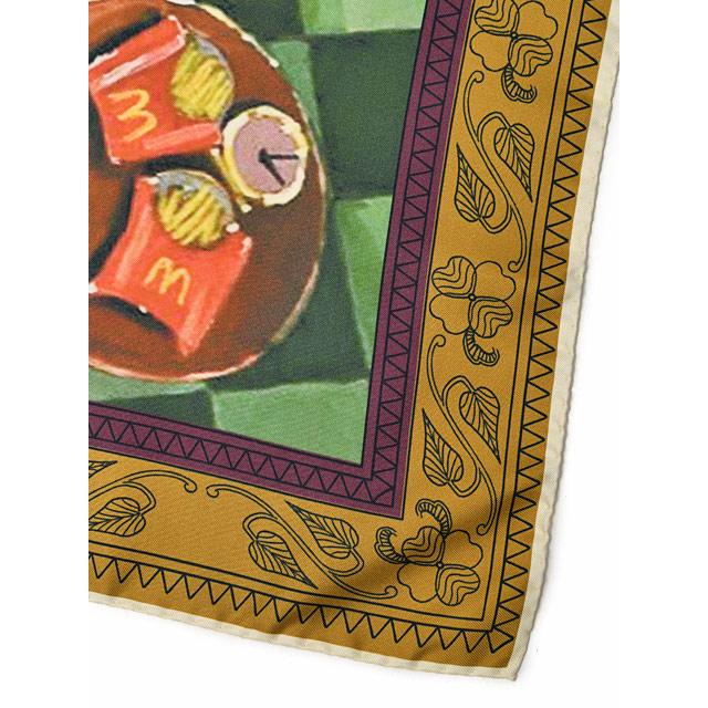 Spacca Neapolis【スパッカネアポリス】スカーフ/ネッカチーフ MCD シルク プリント キャメル×パープル : CINQUE ...