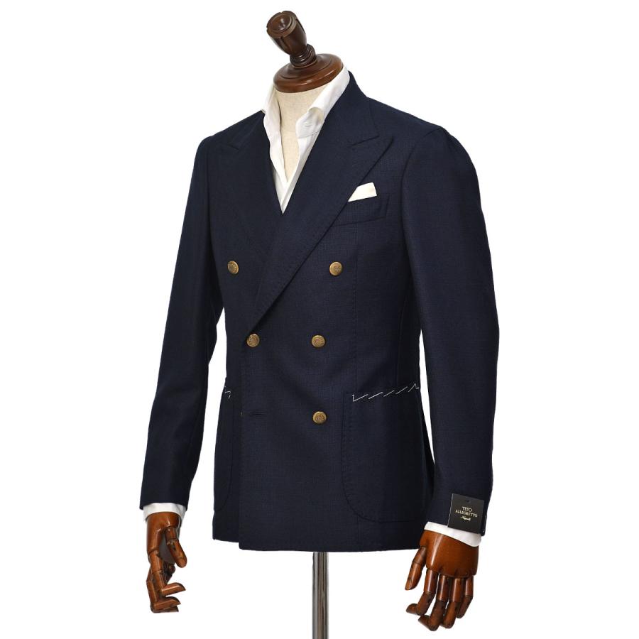 TITO ALLEGRETTO【ティト アレグレット】ダブルジャケット 604 TA-05-243-017 19H04-01-GU ヴァージンウール ネイビー : CINQUE ...
