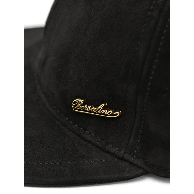 Borsalino【ボルサリーノ】スエードベースボールキャップ 480351 6644 ゴートスエード ブラック ...