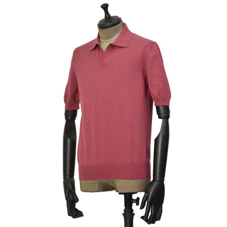 GRAN SASSO【グランサッソ】スキッパーニットポロ 57186 618170 222 コットン 12G ベリーピンク : gran020116berp : CINQUE un ALTRO ...