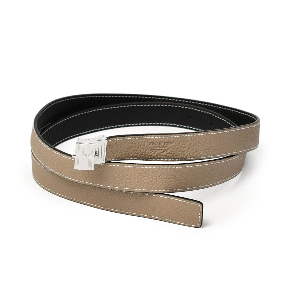 il micio【イル・ミーチョ】リバーシブルレザーベルト BELT 10 VENTI DUE 22mm BULL NOIR TORTORA ...