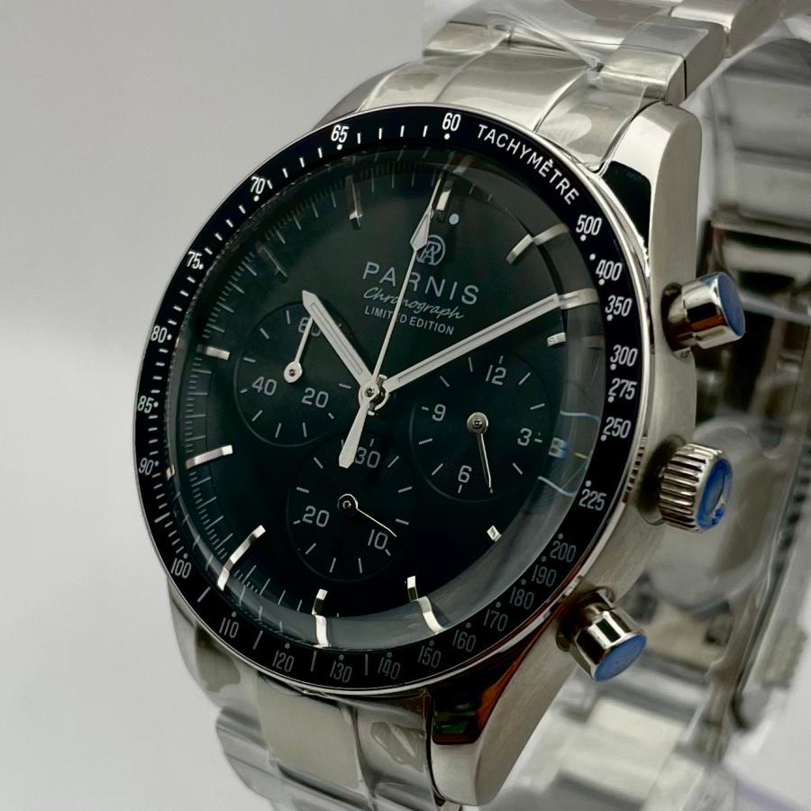 腕時計 メンズ 40代 50代 クロノグラフ オマージュウォッチ クォーツ パーニス PARNIS PA6100 : 腕時計のシルクロ ...