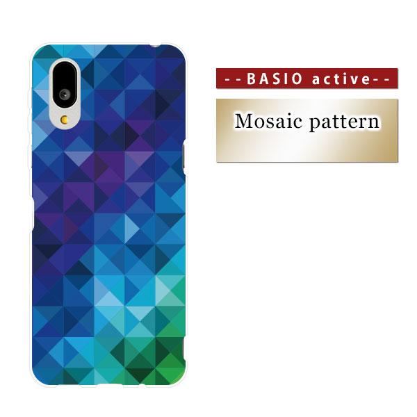 BASIO active2 SHG12 active SHG09 BASIO4 KYV47 au UQ mobile スマホケース ハード ソフト カバー Mosaic Pattern ...