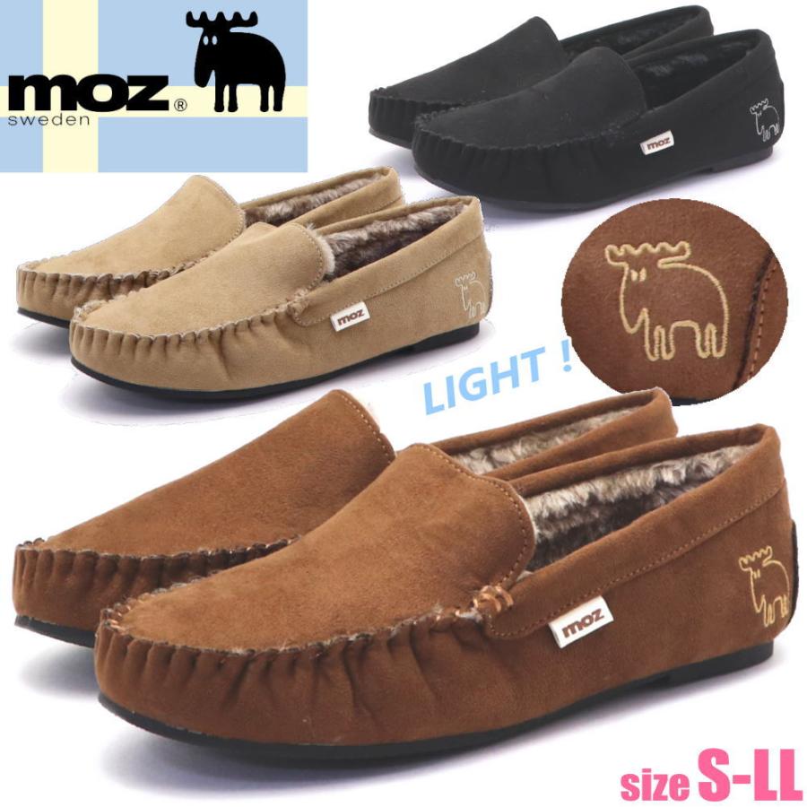 moz 即納 MOZ モズ 防寒 ボア 裏起毛 軽量 モカシン スリッポン カジュアル あったか 刺繍 No.303 : citron-神戸 - 通販 - Yahoo!ショッピング