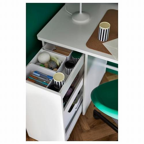 イケア IKEA デスク 引き出し式収納ユニット付き ホワイト 白 イケア IKEA デスク 引き出し式収納ユニット付き ホワイト 白