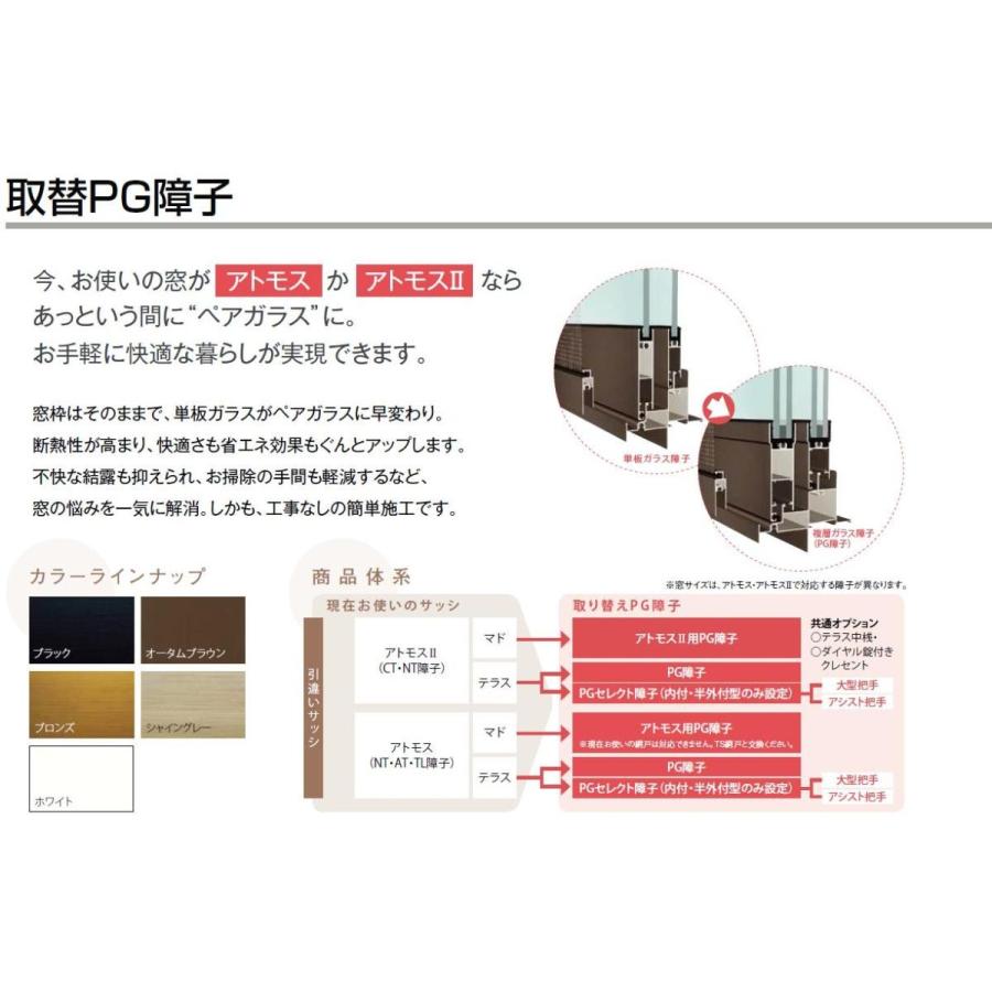 LIXIL アトモスII トステム 窓サッシ アトモスII 住宅設備 障子のみ 取替PG障子 障子のみ 4枚建て用 トステム LIXIL オーダー商品 Clair 高さ 1497 1900mm ...