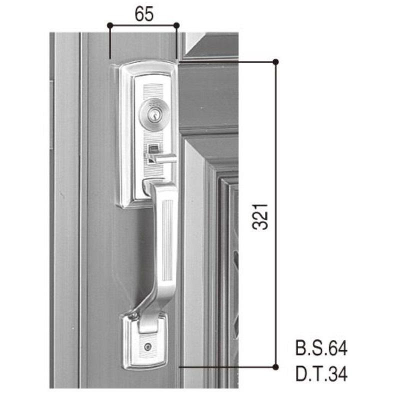 サムラッチハンドル錠セット / 1セット入り HH-J-0231 交換用 部品 YKK AP : Clair - 通販 - Yahoo!ショッピング