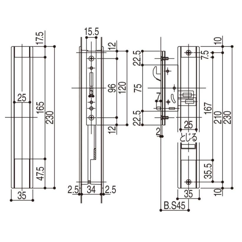 戸先 内締り錠 / 1個入り HH-J-0501 交換用 部品 YKK AP : Clair - 通販 - Yahoo!ショッピング