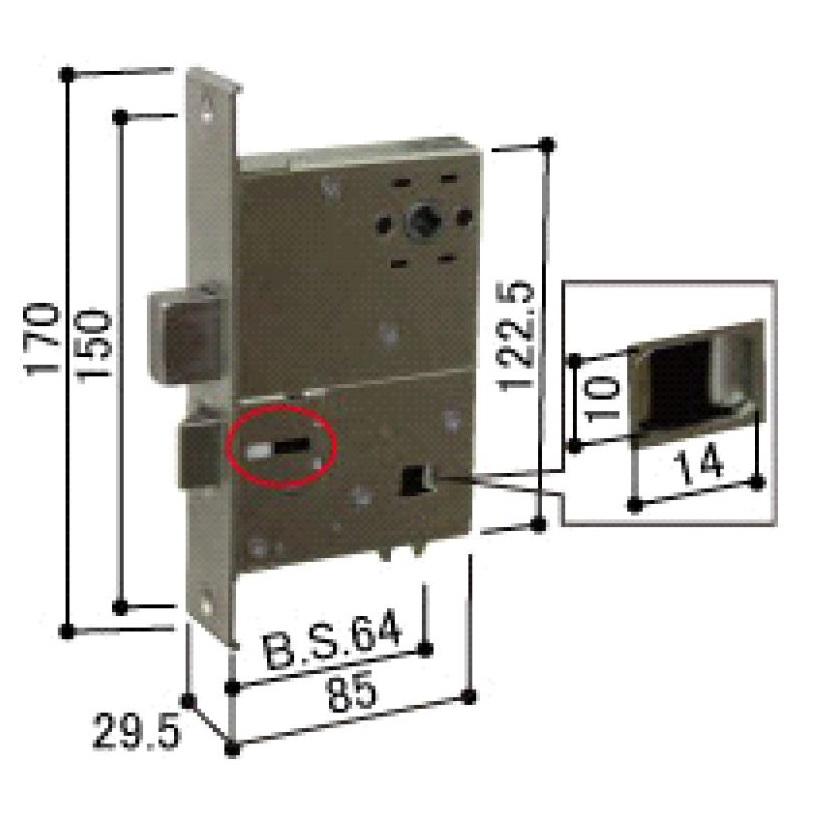 主錠ケース本体 / 1個入り HH-J-0639 交換用 部品 YKK AP : Clair - 通販 - Yahoo!ショッピング