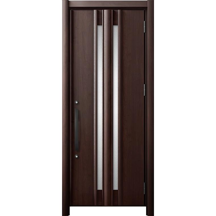 LIXIL リシェント 玄関ドア3 断熱仕様 / 非防火 K4 G15型 木目調 片開き 特注サイズ W：714〜977mm × H：1,739〜2,439mm カバー工法 TOSTEM ...