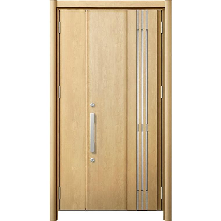 LIXIL リシェント 玄関ドア3 断熱仕様 / 非防火 K2 M83型 木目調 親子ドア 特注サイズ W：978〜1,480mm × H：1,839〜2,356mm カバー工法 TOSTEM ...