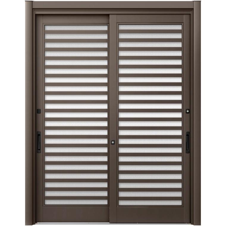 LIXIL リシェント玄関引戸2 2枚建てランマなし PG仕様 P23型 アルミ色 手動タイプ 特注サイズ W：1,195〜2,120mm × H：1,761〜2,277mm TOSTEM ...