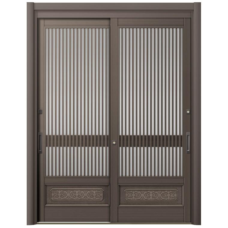 LIXIL リシェント玄関引戸2 2枚建てランマなし SG仕様 S60型 アルミ色 手動タイプ 特注サイズ W：2,212〜2,604mm × H：1,584〜2,300mm TOSTEM ...