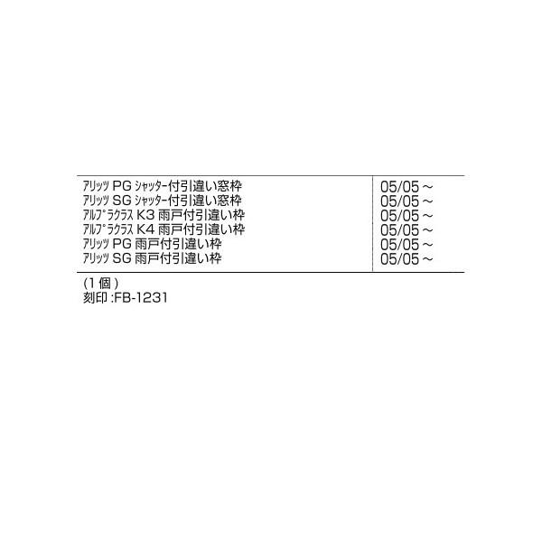 上枠網戸防虫ピース / 1個入り 部品色:ブラウン系 V8FB1231 上枠網戸防虫ピース / 1個入り 部品色:ブラウン系 V8FB1231