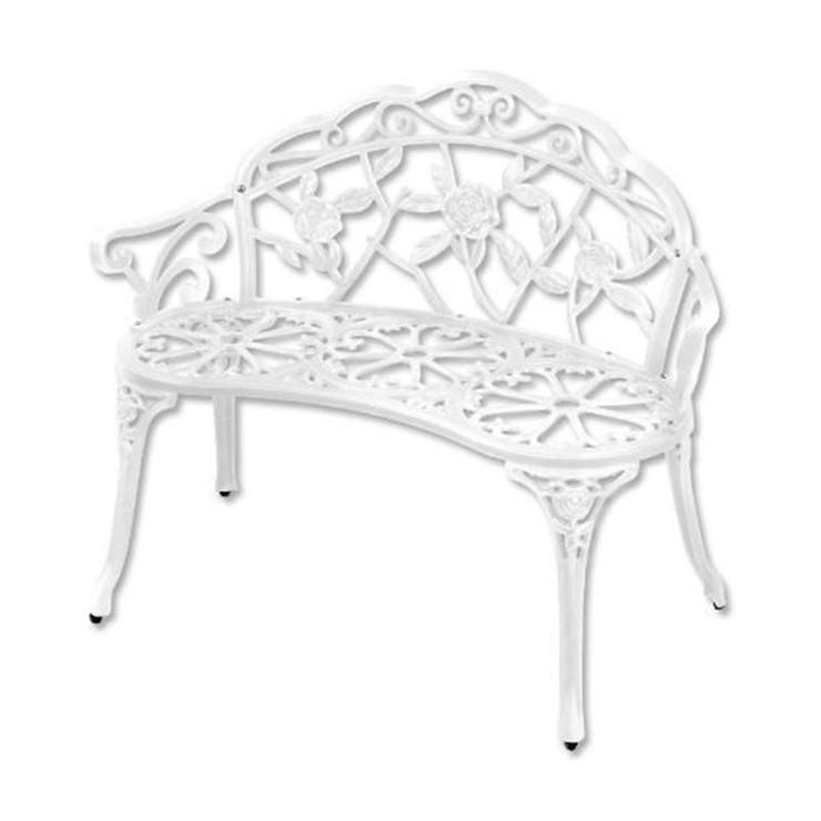(メーカー直送) ローズアルミガーデンベンチ ホワイト TAN-3004-WH チェア 椅子 庭 屋外 白 W99×D54×H78×SH40.5cm : tan-3004-wh : 照明 ...