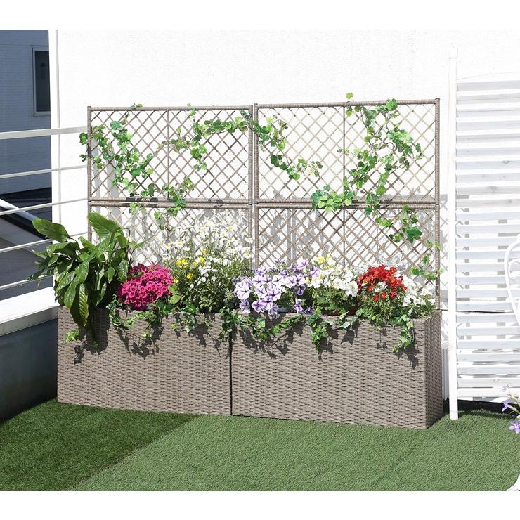 (メーカー直送) ラタン調プランターボックス TAN-7001 おしゃれ 庭 屋外 かわいい 園芸 ガーデニング W83×D29×H131cm : 照明 おしゃれ 家具 通販 クラセル ...