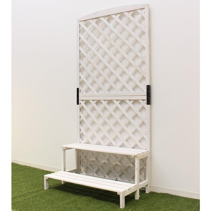 (メーカー直送) 天然木フラワースタンド 2段 ホワイト TAN-994-2WH おしゃれ 木製 ベランダ 庭 屋外 W71.5×D42×H148cm : 照明 おしゃれ 家具 通販 クラセル ...