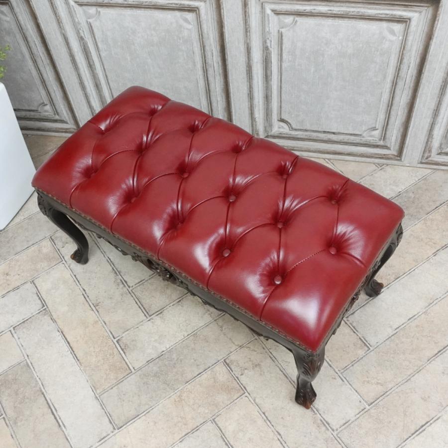 スツール アンティーク ロースツール 玄関 ベンチ ロココ調家具 エレガント 猫脚 猫足 エントランス 店舗 什器 おしゃれ かわいい 1160-M-5L15B :1160-m-5l15b ...