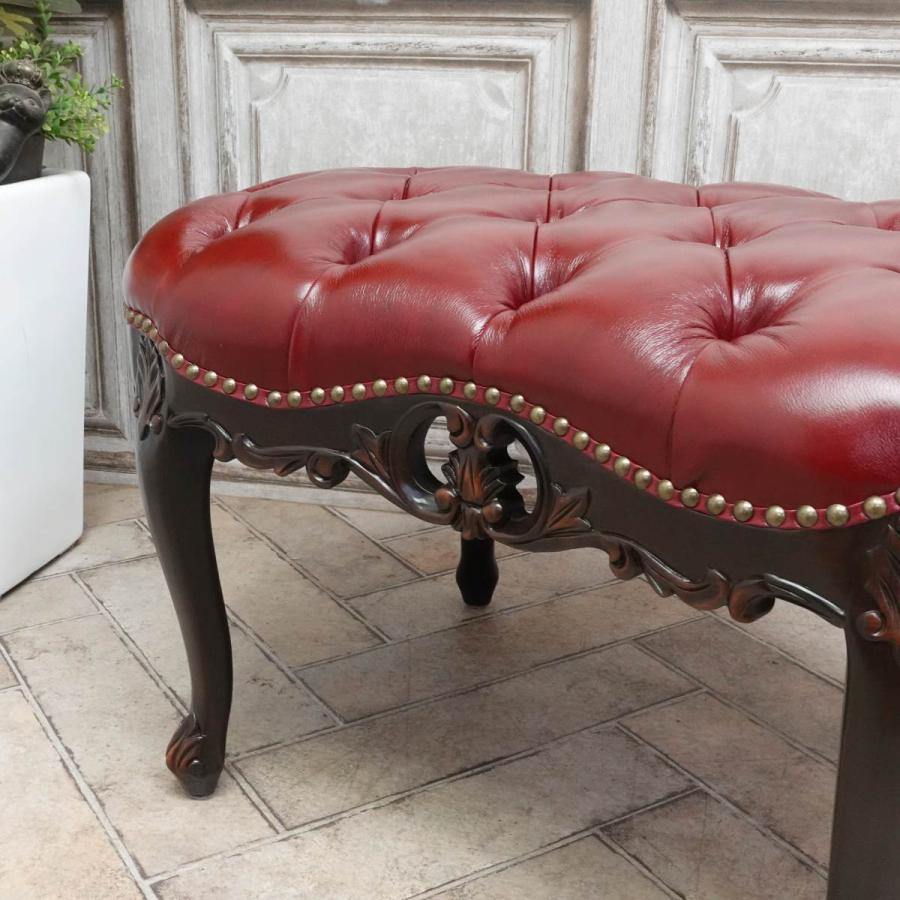 スツール アンティーク ロースツール 玄関 ベンチ ロココ調家具 エレガント 猫脚 猫足 エントランス 店舗 什器 おしゃれ かわいい 1160-R-5L15B : クラシックデモダン ヤフー ...