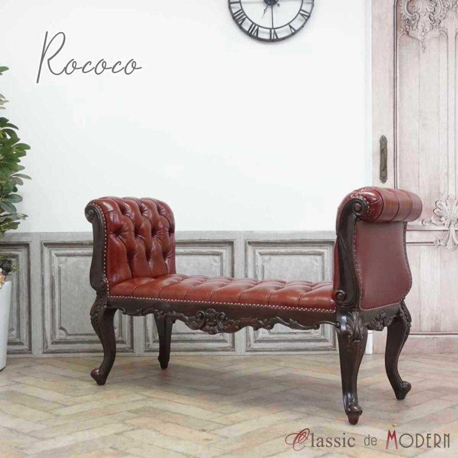 ベンチ ソファ 2人掛け ソファー 二人用 アンティーク ヨーロピアン エレガント クラシック リビング ロビー ラウンジ おしゃれ 1163-L-5L15B : クラシックデモダン ヤフー店 ...