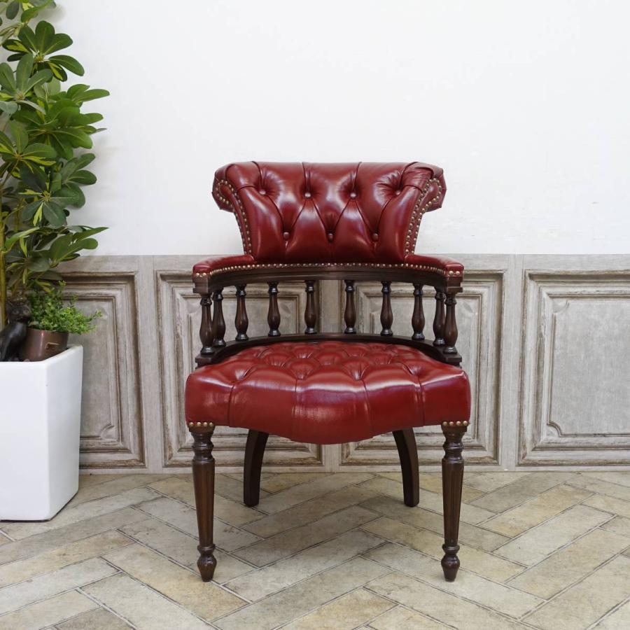 アームチェア チェスターフィールド デスクチェア オフィスチェア 書斎 ホテル レストラン ヴィンテージ レトロ 一人用 1人掛け おしゃれ 9001-5L15B : クラシックデモダン ...