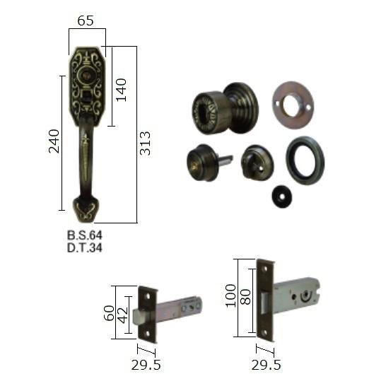 YKK サムラッチハンドル錠セットHHJ-0229 kenz : hhj-0229 : クラシックミニスペアーズマルヤマ - 通販 - Yahoo!ショッピング