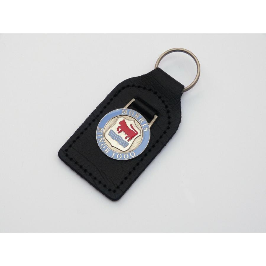 Morris キーホルダー Morris (Moggi) Minor 1000 Leather, Enamel & Chrome Bull ...