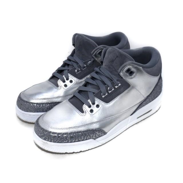NIKE エアジョーダン AIR JORDAN 3 PREMIUM Chrome AA1243-020 シルバー 27.5cm スニーカー ...