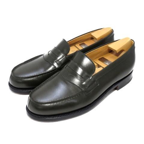 未使用 J.M.WESTON ジェイエムウエストン シグネチャーローファー 180 ボックスカーフ ハンターグリーン UK5C 箱付ローファー ...