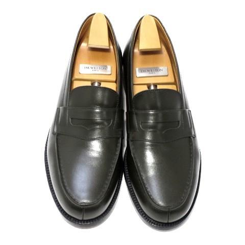 未使用 J.M.WESTON ジェイエムウエストン シグネチャーローファー 180 ボックスカーフ ハンターグリーン UK5C 箱付ローファー ...