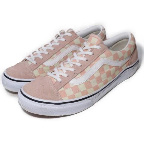 VANS バンズ OLDSKOOL CRAZY CHECK V36OG ヴァンズ オールドスクール チェッカー ピンク 26.5cm シューズ ...