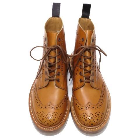 未使用 Tricker's トリッカーズ M2508 カントリーブーツ ウィングチップ モールトン エイコンアンティーク UK7 箱付ブーツ ...