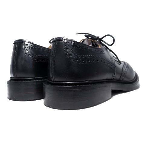 未使用 Tricker's トリッカーズ M5633 ダービーブローグ バートン ウィングチップ ダイナイト ブラック 黒 UK8 箱付 ...