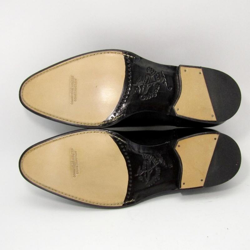 未使用 Jalan Sriwijaya ジャランスリワヤ UK6 セミブローグ 98441 カーフ 内羽根 レザーソール ブラック 黒 ...