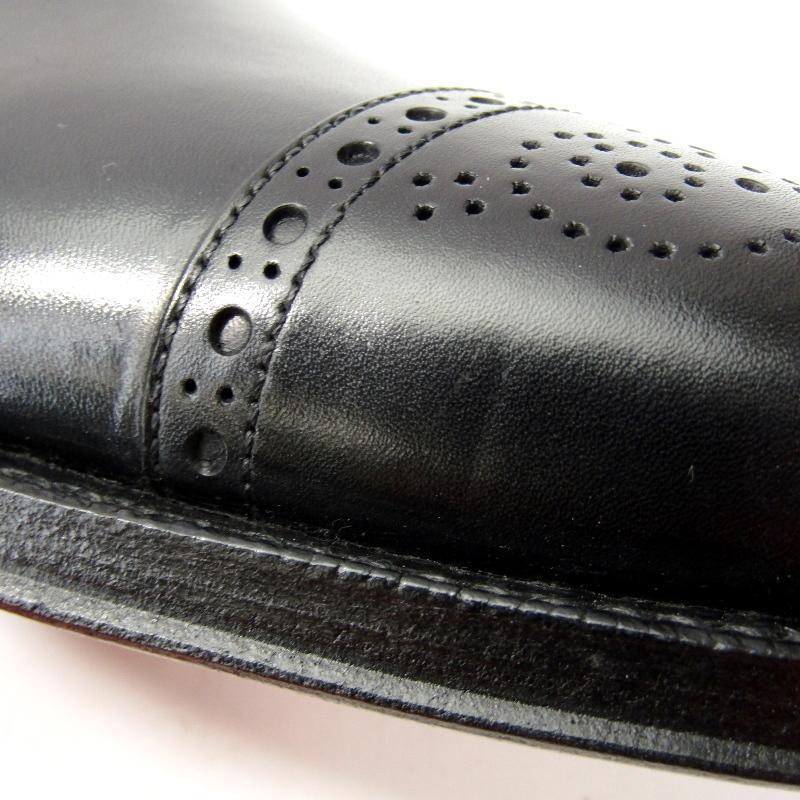 未使用 Jalan Sriwijaya ジャランスリワヤ UK6 セミブローグ 98441 カーフ 内羽根 レザーソール ブラック 黒 ...