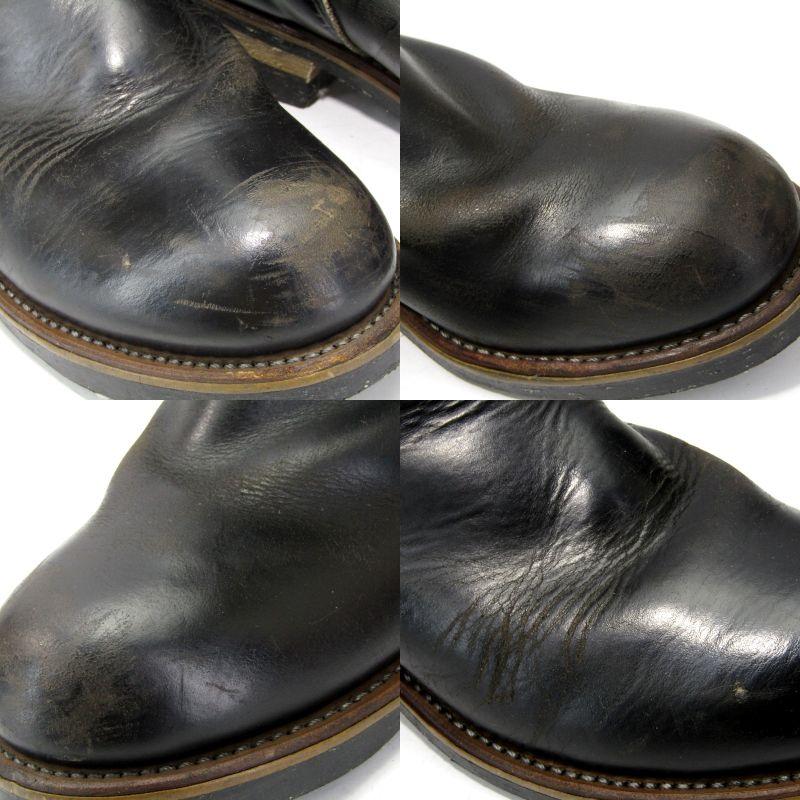 RED WING SHOES REDWING レッドウィング US9D 27cm エンジニアブーツ 2268 PT91 茶芯 95年製 プリント羽 中期 クロームレザー 黒 10006422 ...
