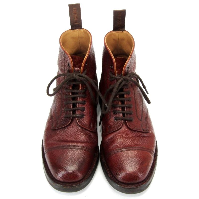 JOSEPH CHEANEY チーニー UK6G ギブソンブーツ PENNINE 2C グレインカーフ イミテーションステッチ バーガンディ ...