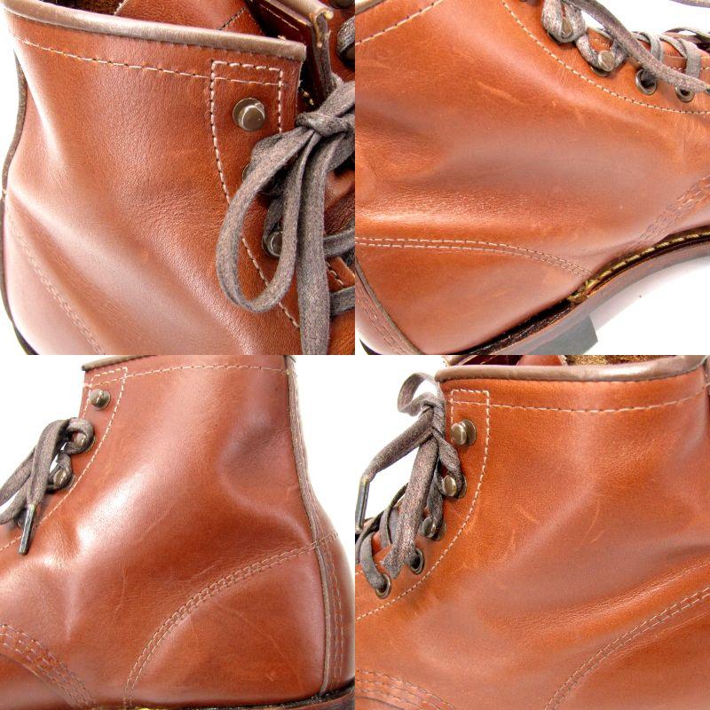 RED WING SHOES 美品 REDWING レッドウィング US6.5D 24.5cm BECKMAN 9063 フラットボックス ...