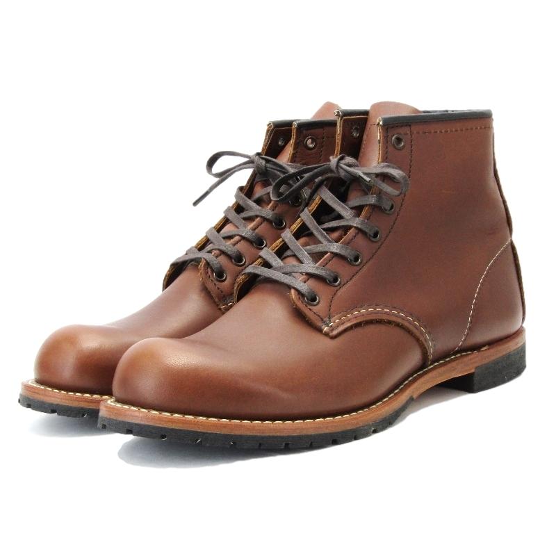 RED WING SHOES 未使用 REDWING レッドウィング US8D 26cm ラウンドトゥ 9161 Round Type B 2017年製 日本限定カスタム 茶 ブーマー ...
