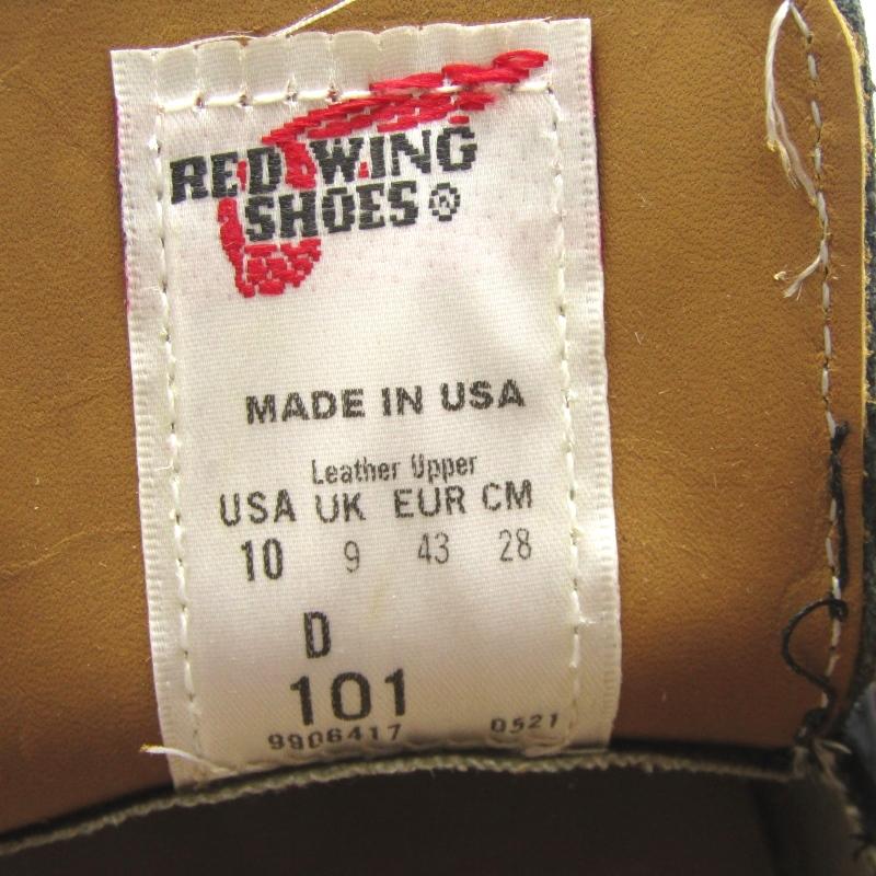 RED WING SHOES 未使用 REDWING レッドウィング US10D 28cm ポストマン オックスフォード 101 プレーントゥ 2021年製 黒 シャパラル 10006974 ...