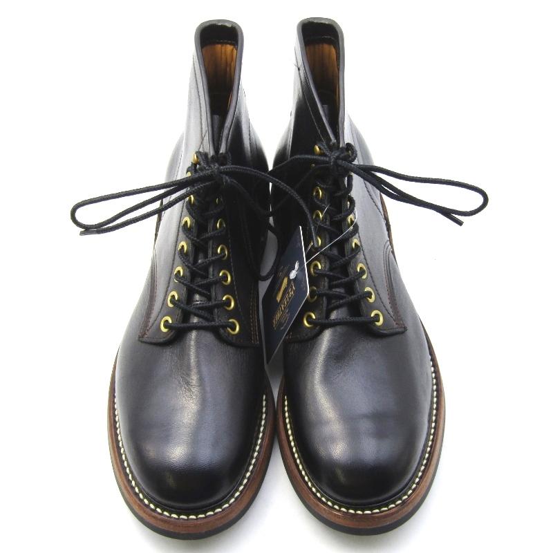 未使用 Y’2 LEATHER ワイツーレザー US9D 27cm HORSE WORK BOOTS ES-02 ワークブーツ 日本製 5インチ 黒 エコホースレザー 10007378 ...