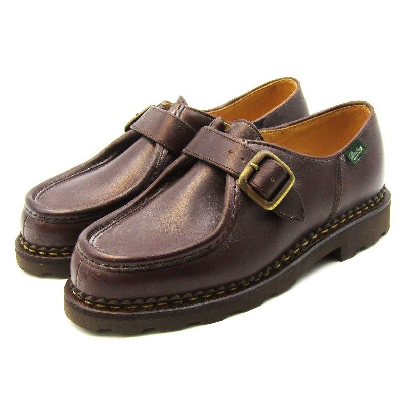 Paraboot 美品 パラブーツ 39.5 モンクストラップシューズ 170312 MICHAEL BRIDE ミカエルブリッド リスレザー ...