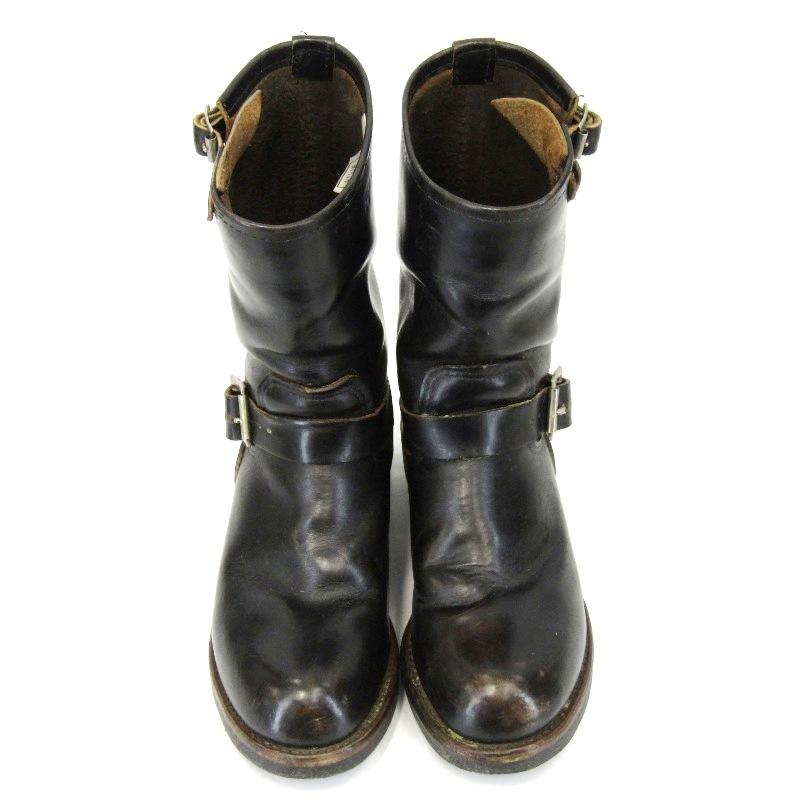 RED WING SHOES REDWING レッドウィング US7.5D 25.5cm エンジニアブーツ 2268 PT91 プリント羽タグ 1994年製 スチールトゥ 茶芯 黒 クローム ...