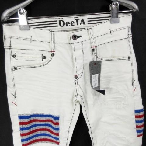 未使用 DeeTA ディーティーエー デニムパンツ リメイク 加工 ダメージ DTA-004 ストレッチ ホワイト 白 29 タグ付き メンズ 中古 20009883 : クラシック - 通販 ...