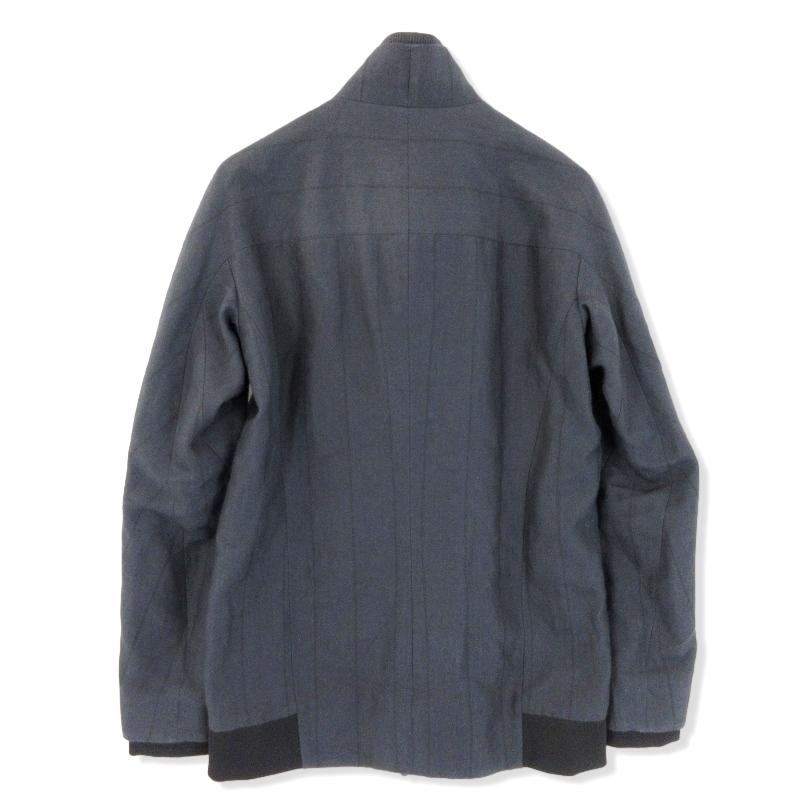 DEVOA デヴォア Stripe Bio-Processing Ramie Coat CTI-SRC ラミー コート ブルゾン ジップ ジャケット グレー 2 20016110 ...