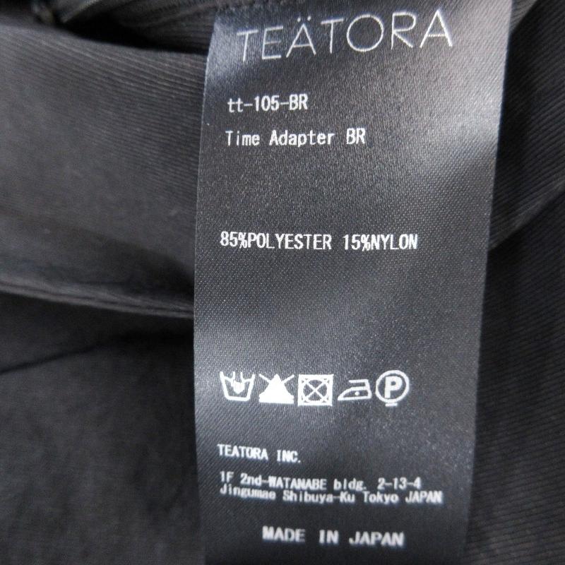 未使用 TEATORA テアトラ タイムアダプター バリアライザー TT-105-BR TIME ADAPTER BARRIERIZER ロングコート 黒 4 タグ付き 20017086 ...