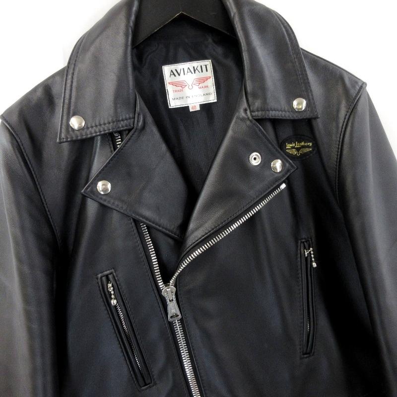 Lewis Leathers ルイスレザー ダブルライダースジャケット 402 ライトニング LIGHTNING カウハイド ブラック 黒 40 20017198 :20017198 ...